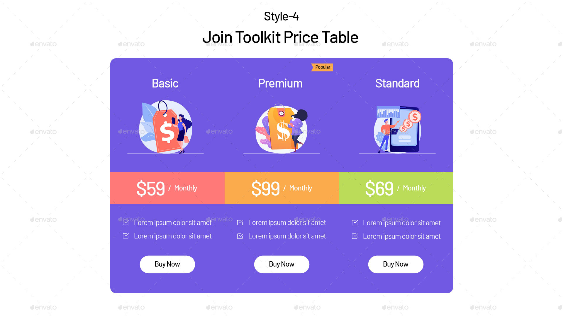 Gorgeous PSD Pricing Table, Web Elements | GraphicRiver